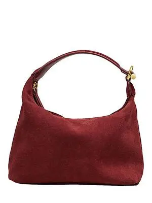 Anthropologie Suede Mi Satchel - Red