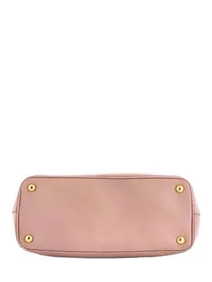 Prada Double Zip Lux Saffiano Leather Small Tote Bag - Pink