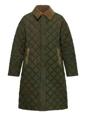 SAVE THE DUCK Sadie Quilted Corduroy-collar Coat