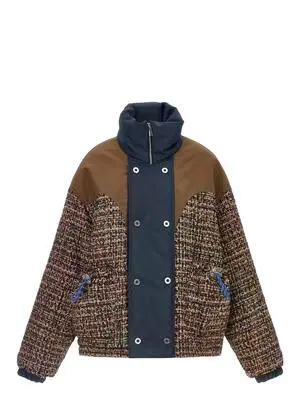 MARBELL Kate Panelled Tweed Jacket - Brown
