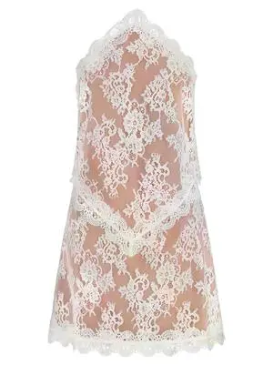 Retrofete Flavio Lace Mini Dress - Neutrals
