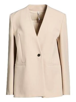 Liviana Conti Blazer Size Polyester, Viscose, Elastane - Beige