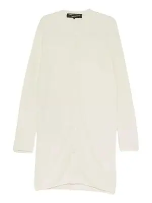 Comme Des Garçons Longline Button-up Cardigan - Neutrals