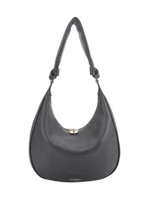 Paul Costelloe Anum Leather Shoulder Bag - Black