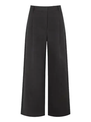 SESSUN Provenco Pleated Wide-leg Trousers - Grey