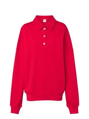 NORBA Julia Cotton Jersey Polo Sweatshirt