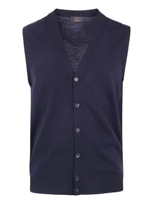 ZANONE Sweater Classic Gilet - Blue
