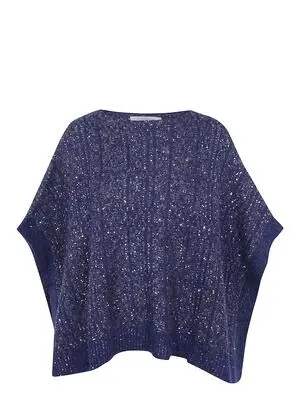 D.exterior D. Exterior Cape Soft Alpaca "galles" Blue