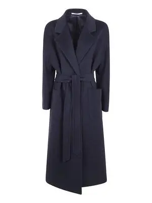 Tagliatore Long Coat Shawl Neck "charlize - Black