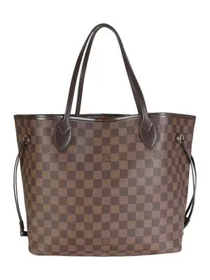 LOUIS VUITTON Damier Ebene Canvas Neverfull MM Brown