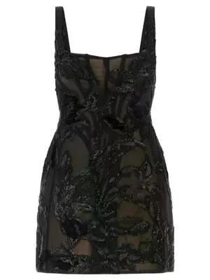 COSTARELLOS Elitta Sequin-embellished Tulle Mini Dress