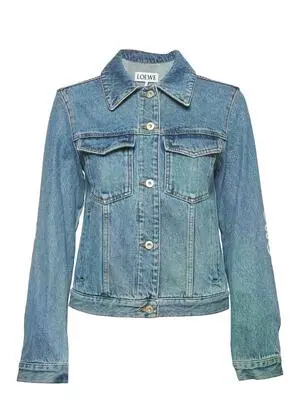 LOEWE Anagram Laser-cut Denim Jacket
