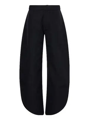 Alaïa Petal Curved-leg Wool Denim Trousers - Nuit Reverse