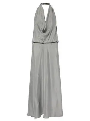 DISSH Adele Cowl-neck Cupro-blend Midi Dress 10