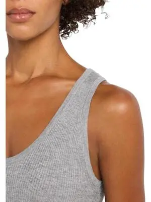 Brunello Cucinelli Sparkle Rib Knit Tank Top - Gray