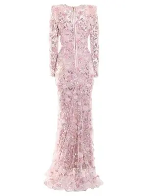 ZHIVAGO The Death Of Roses Embellished Gown - Blush