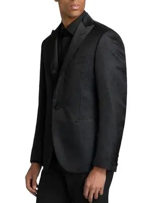Corneliani Apos;s Wool-silk Jacquard Sport Jacket - Navy