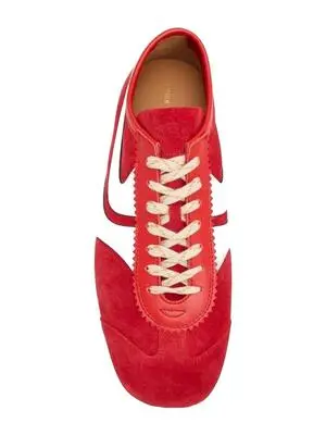 Dries Van Noten Men & Apos;s Destin Mixed Leather Retro Sneakers Red