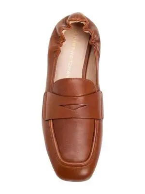 STUART WEITZMAN Bryant Leather Penny Loafers - Boho Tan