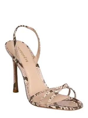 Retrofete Anabel 105mm Leather Slingback Sandals - Python