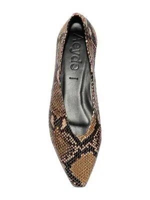 AEYDĒ Betty Leather Ballerina Flats