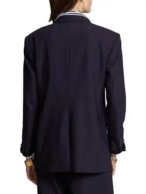 Polo Ralph Lauren Single-breasted Stretch Wool Blazer - Navy