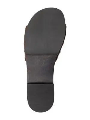 Bernardo Blyde Leather Clog Mule Sandals - Saddle