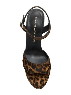 STUART WEITZMAN 130mm Reade -printed Calf Hair Platform Sandals - Leopard