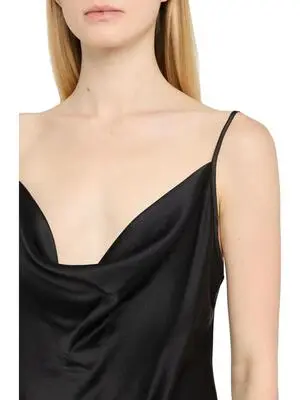 Christine Lingerie Cowl-neck Silk Cami - Kohl