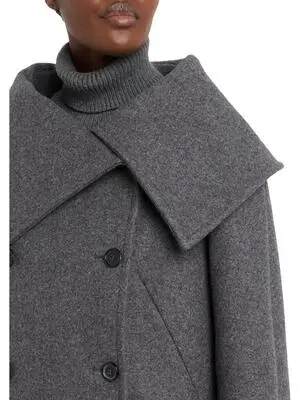 Michael Kors Portrait Wool Double-breasted Peacoat - Graphite Multi