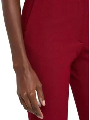JOSEPH Coleman Cropped Slim Gabardine Pants - Ruby