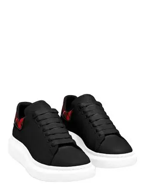 Alexander McQueen Apos;s Oversized Leather Low-top Sneakers - Black/mult