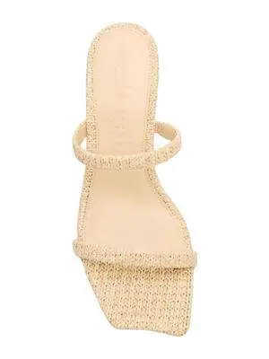 Cult Gaia Raven Straw Wedge Sandals - Natural
