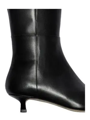 AEYDĒ Sabrina Leather Knee-high Boots