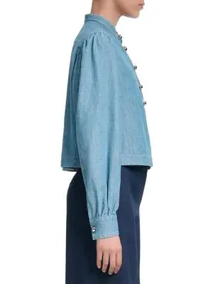 Altuzarra Margot Long-sleeve Top - Indigo