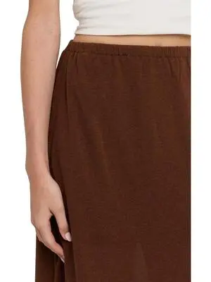 AKYN STUDIO Ada Sheer Jersey Midi Skirt