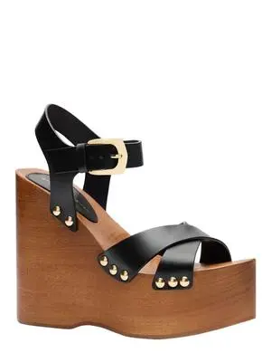 STUART WEITZMAN 135mm Kate Leather Clog Sandals