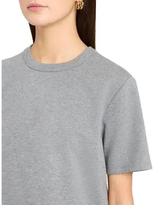 Veronica Beard Sebastian Short-sleeve Boxy Tee Medium Hea