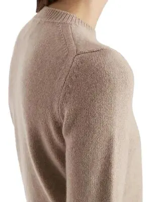 Khaite Leta Cashmere Crewneck Sweater - Putty