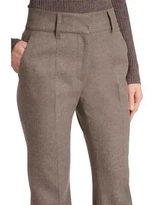 GABRIELA HEARST Rhein Wool-cashmere Flannel Flare Pants