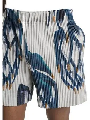 Issey Miyake Apos;s Pleated Pull-on Shorts - Gray