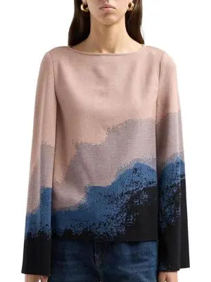 MISOOK Abstract Boatneck Tunic