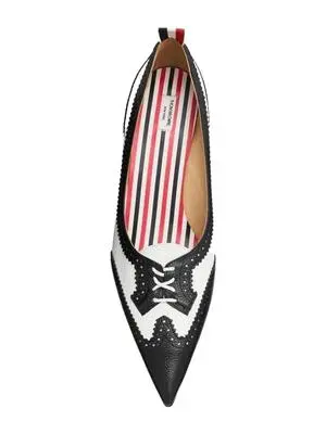 Thom Browne 50mm Wingtip Leather Pumps Open Misce