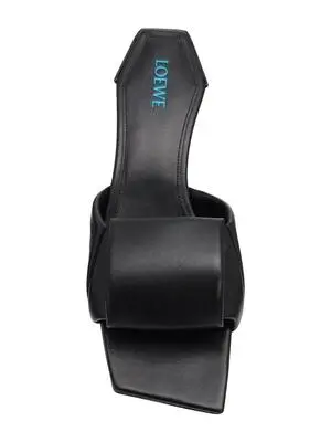 Loewe 45mm Origami Leather Slide Sandals Black