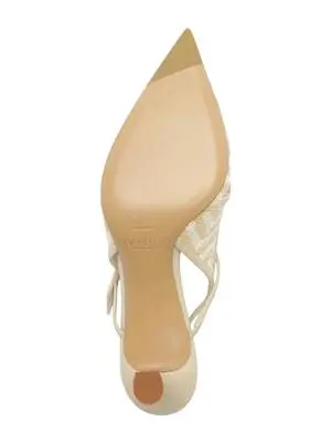 ALEXANDRE BIRMAN 60mm Tita Raffia Zig-zag Pumps - Eggshell