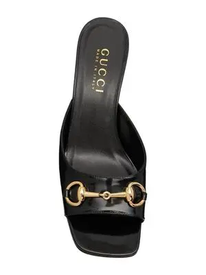 Gucci 55mm Signora Leather Mules - Black