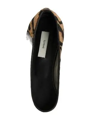 TOTEME Printed Pony Hair Ballerina Flats - Tiger