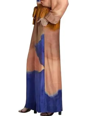 Ulla Johnson X Helen Frankenthaler Julien Silk-chiffon Pants - Moontide