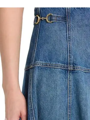 Ulla Johnson Brigette Denim Midi Skirt - Danube