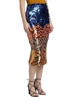 Ulla Johnson X Helen Frankenthaler Matilde Sequined Midi Skirt - Moontide